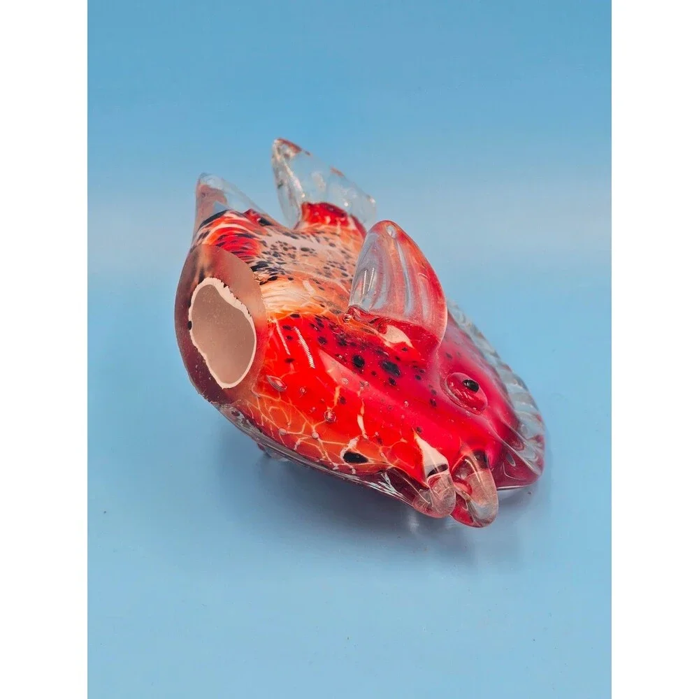 Accents | Orangish Red Blown Glass Fish Sculpture | Poshmark